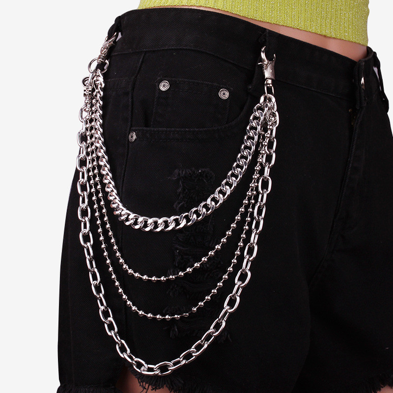 Punk Fashion Thick Multi Layered Pants Chains for Men Hip-hop Trendy ...
