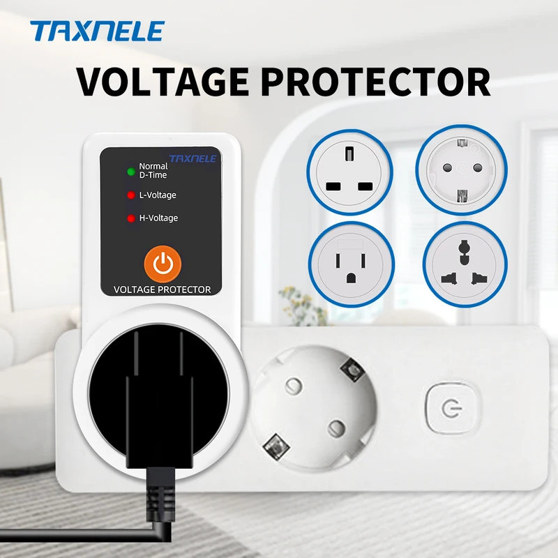 Automatic Voltage Protector Socket Switcher AC 220V 16A Power Surge ...