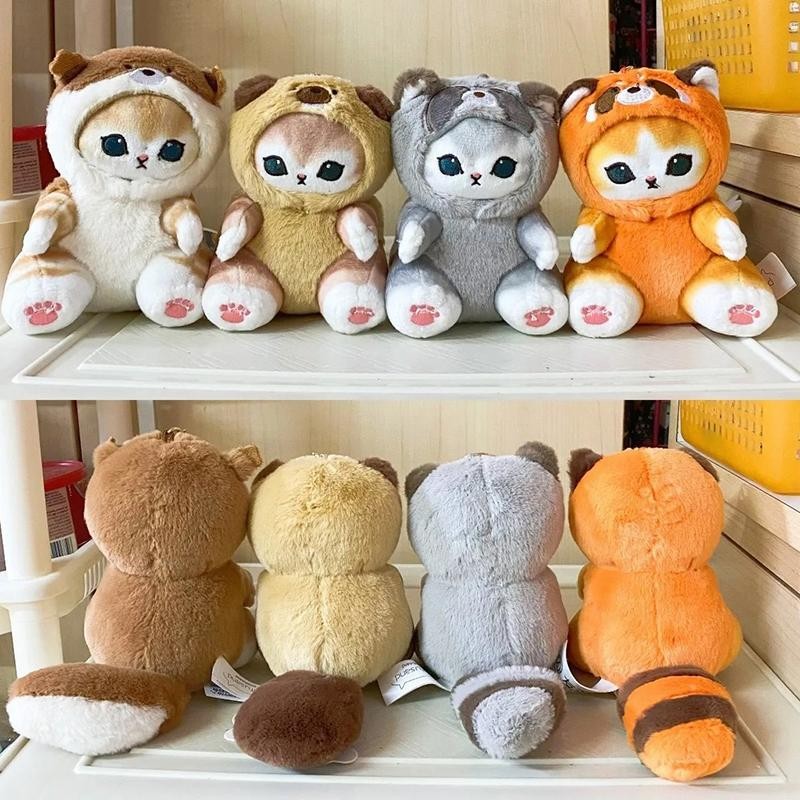 Mofusand Shark Cat Cross Dressing Raccoon Squirrel Plush Toys Cartoon ...