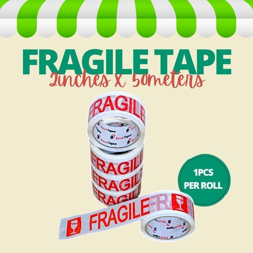 Fragile Tape/Fragile Sticker/Tape Warning Packaging Tape 2"x50 meters ...