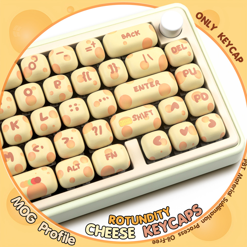 Cheese Keycaps MOG Profile 133Keys/Set Keycaps PBT Dye-Sublimation ...