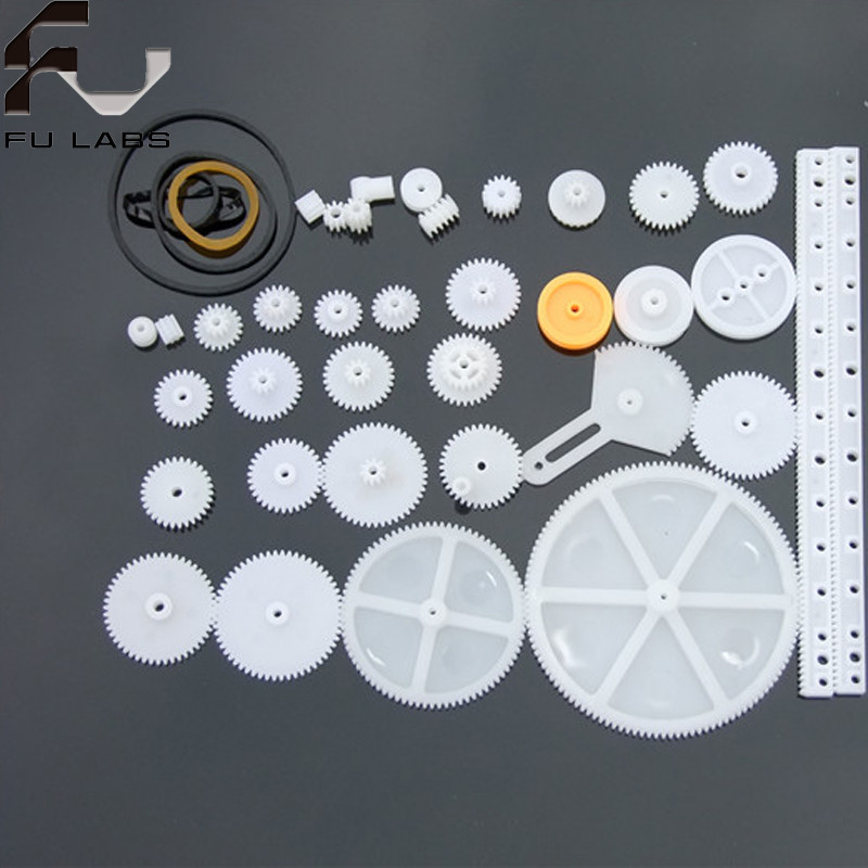 34 kinds of rack and pinion gear bag toy model pulley plastic worm gear ...