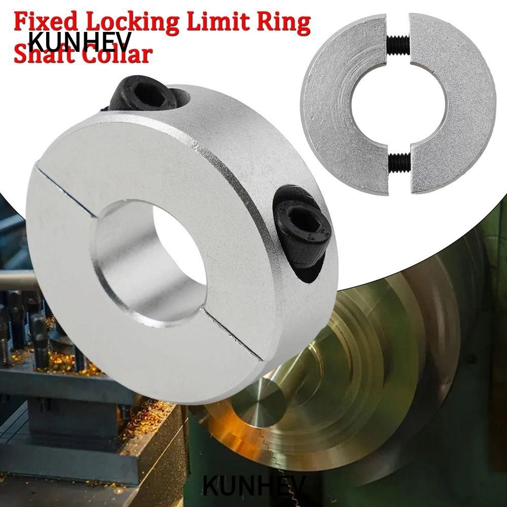 KUNHEV 1Pcs Shaft Collar, 6-20mm Diameter Double Split Fixed Locking Limit Ring, Aluminum Alloy ...