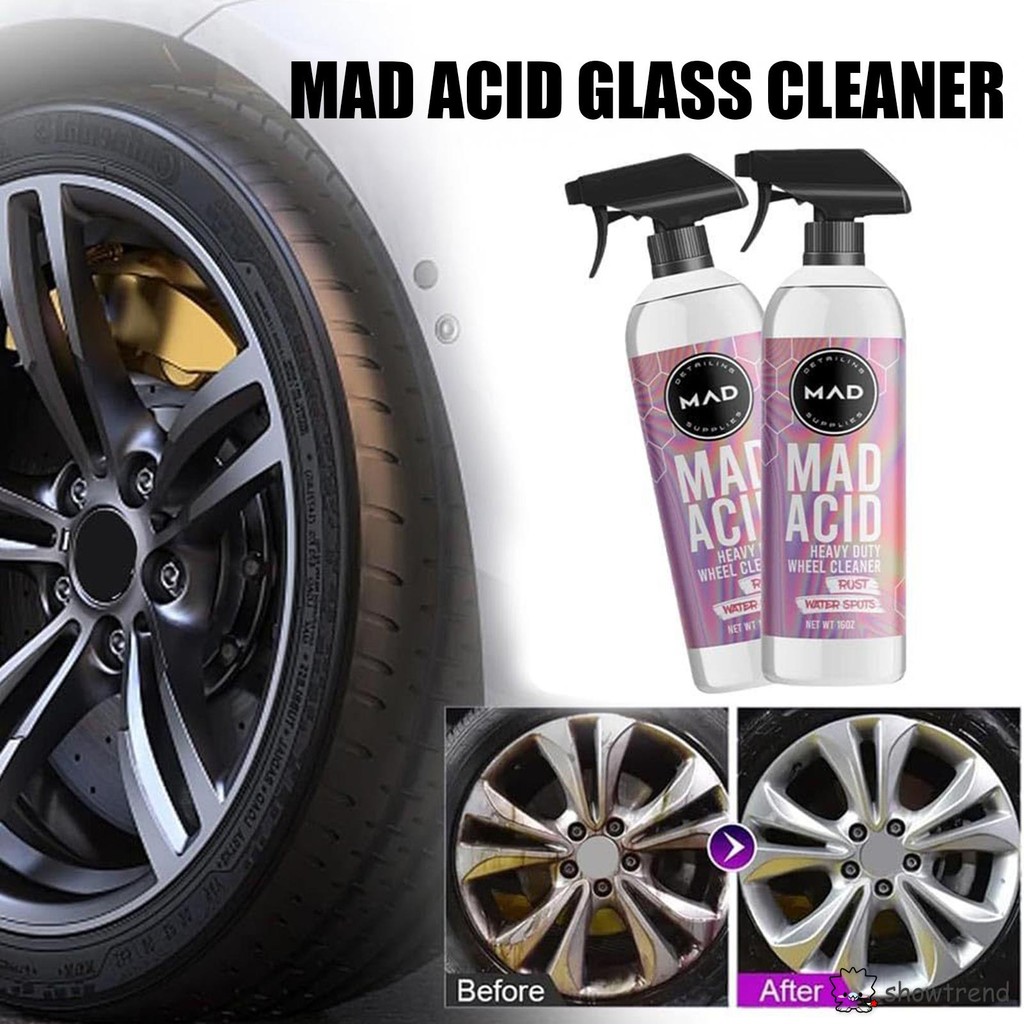 Mad Acid Glass Cleaner Car Wash Wheel Cleaning Spray for Chrome Clear ...