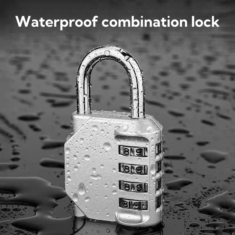 Waterproof Combination Lock Zinc Alloy 4 Digits Code Padlock Heavy Duty ...