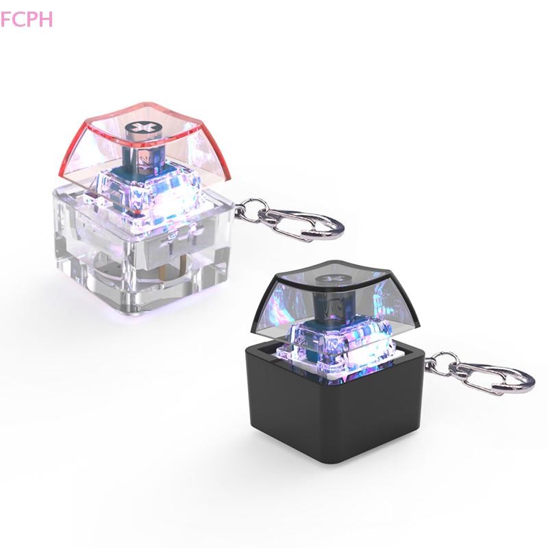 FCPH Mechanical Switch Keychain With LED Light Keyboard Key Chain ...