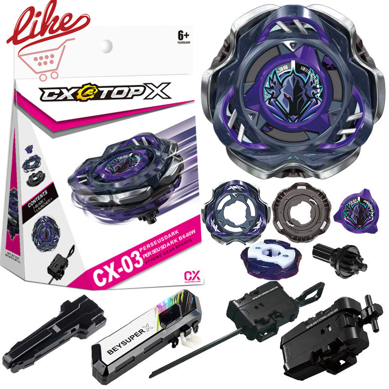 Beyblade X CX-03 Perseus Dark Beyblade Xtreme with Launcher Led Grip ...