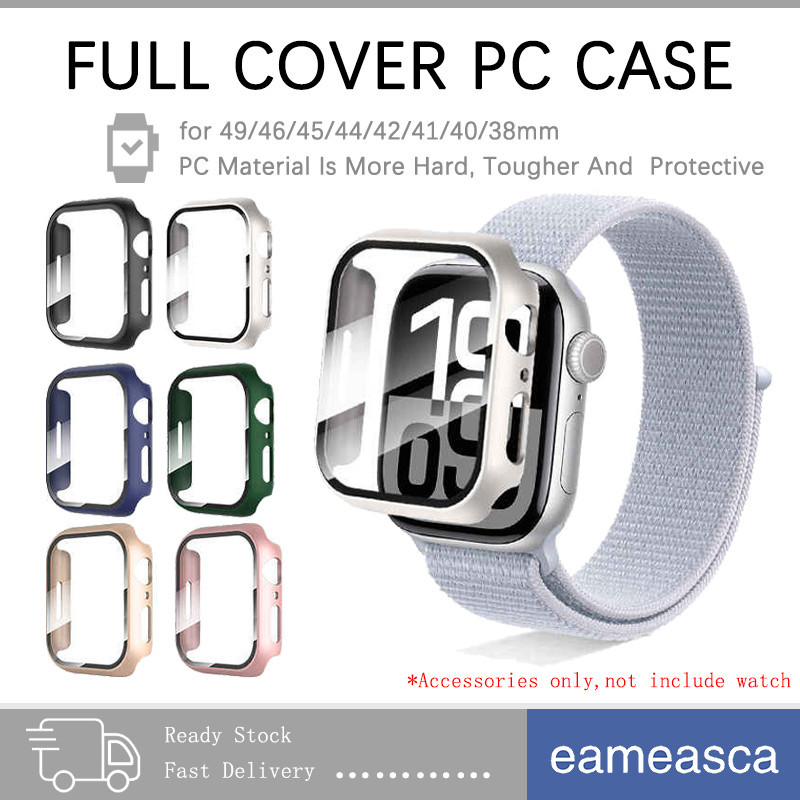 Tempered Glass PC Case Cover for IWatch Apple Watch Ultra 3 2 Series 11 ...