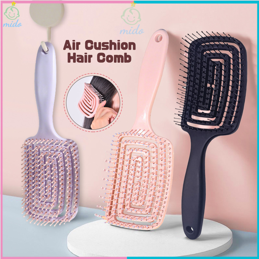 MD Hair Comb Fashion Anti Tangle Scalp Brush Fluffy Styling Circular ...