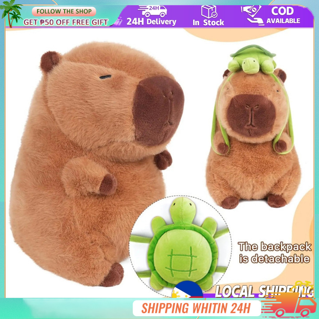 【FREE LAMP】Capybara 25-30cm Capybara Plush Pendant Turtle style/snot ...