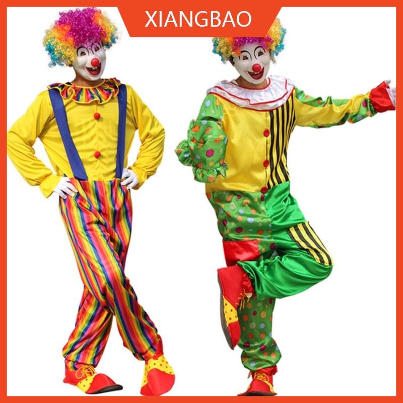 xiangbao Clown Deluxe Men Costume Set Clown Costume Halloween Men ...