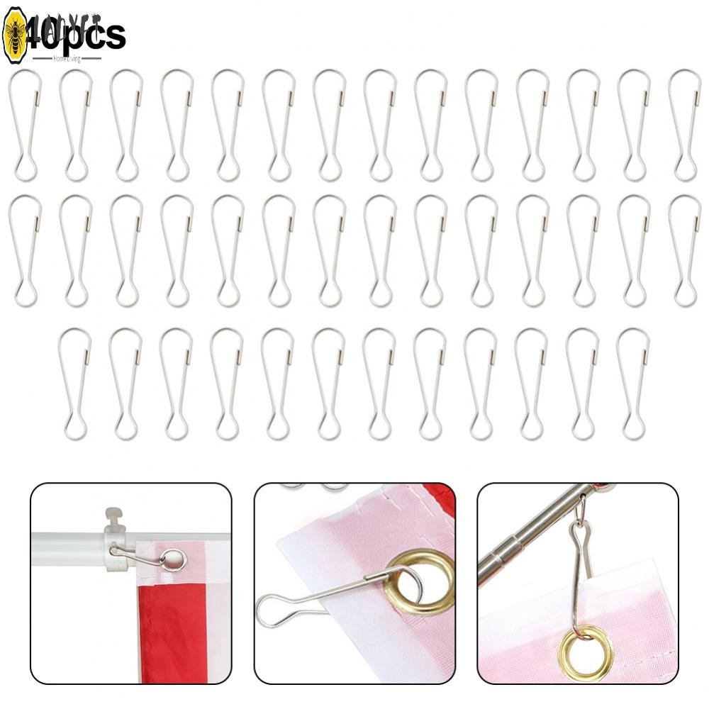 Heavy Duty Flag Pole Clips Pack of 40 Made from Stainless Steel ...
