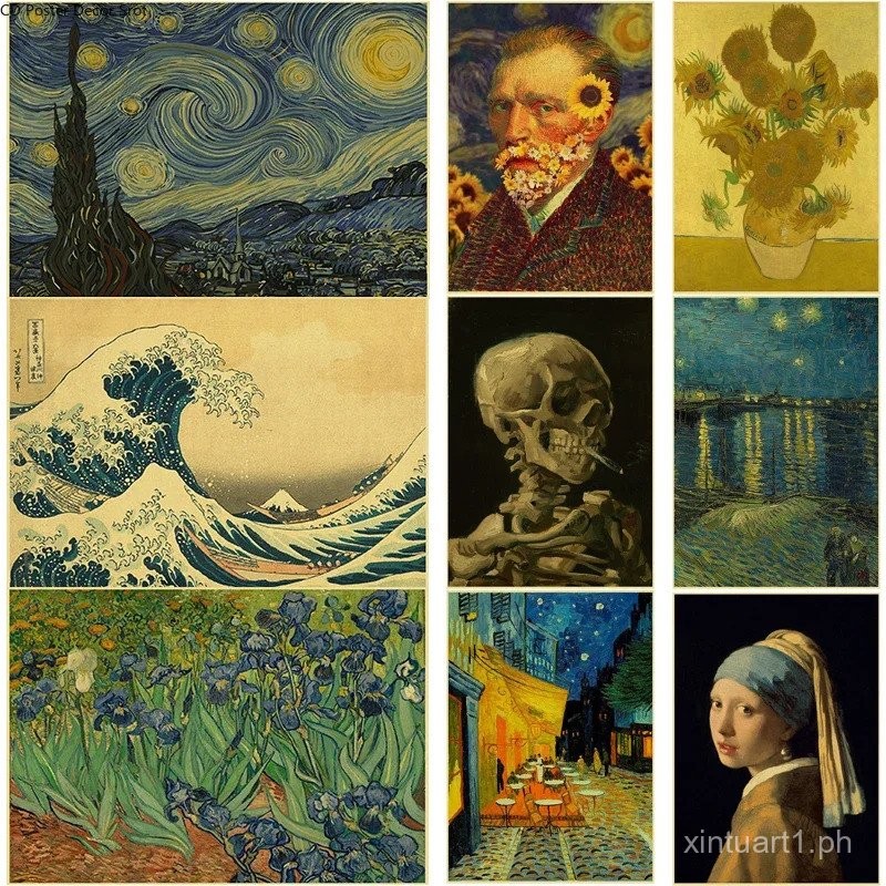 Great Painter Vincent Van Gogh Poster Kraft Paper Famous Oil Painting ...