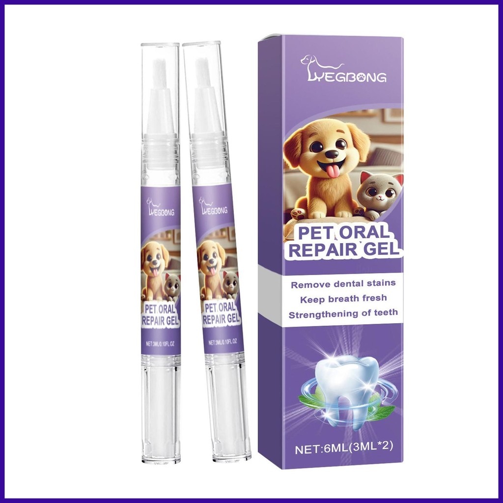 Dog Teeth Cleaning Pen 2X Pet Oral Brightening Gel Natural Pet Oral ...