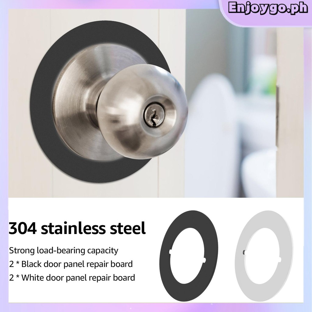 2 Pcs Door Knob Plate Round Version 2-1/8" Inner Diameter 3-1/2" Outer ...