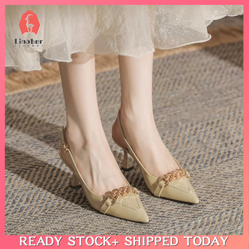 Fashion Heels leather pointed sandals for women for office | Shopee ...