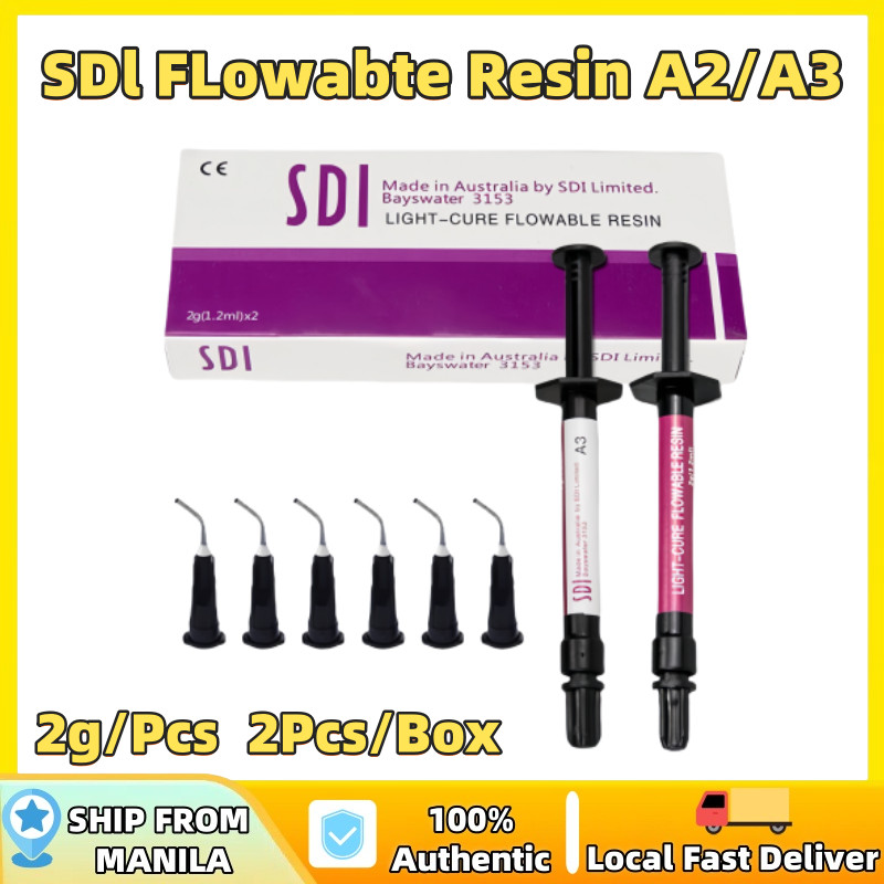 2PCS/BOX SDI Light- Cure Flowable Resin A2 A3 Dental Filling Materials ...