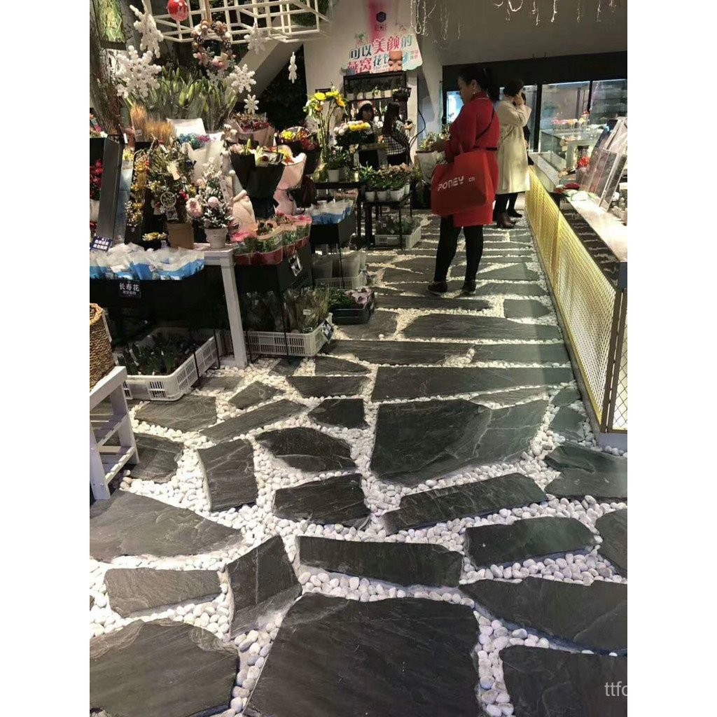 Polygon Broken Mosaic Stone Irregular Random Stone Courtyard Green ...