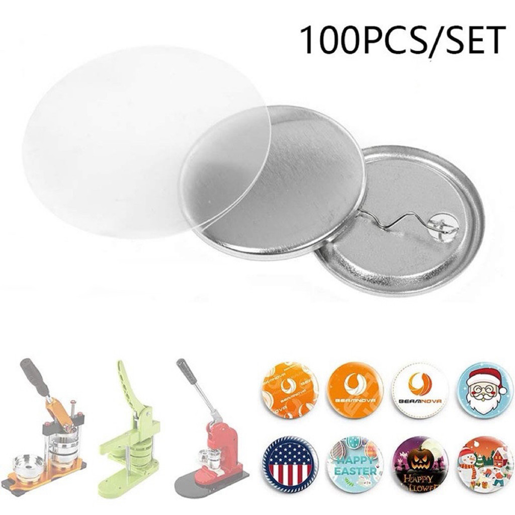 100PCS 32mm 58mm Button Pin Maker Button Pin Keychain Badge Consumables Button Pin Badge Pins ...