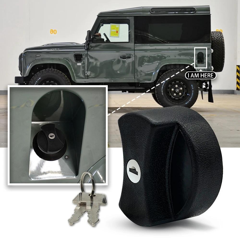 For Land Rover Defender Fuel Gas Cap Cover Tank Lock Set + 2 Keys for ...