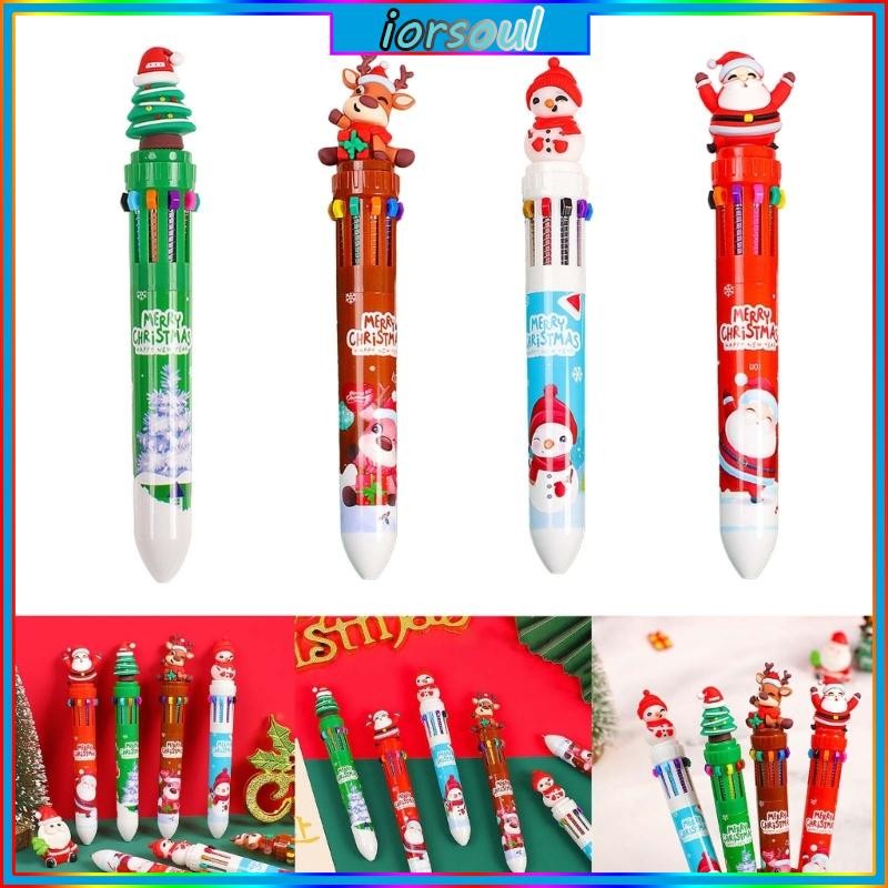 IOR Retractable Multicolor Pen Christmas Ballpoint Pen for Student ...