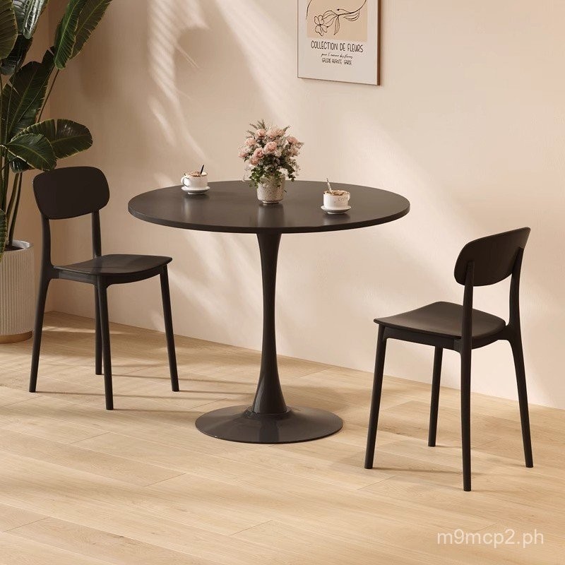 About Tulip White Round Table Simple Leisure Conference Table Coffee ...