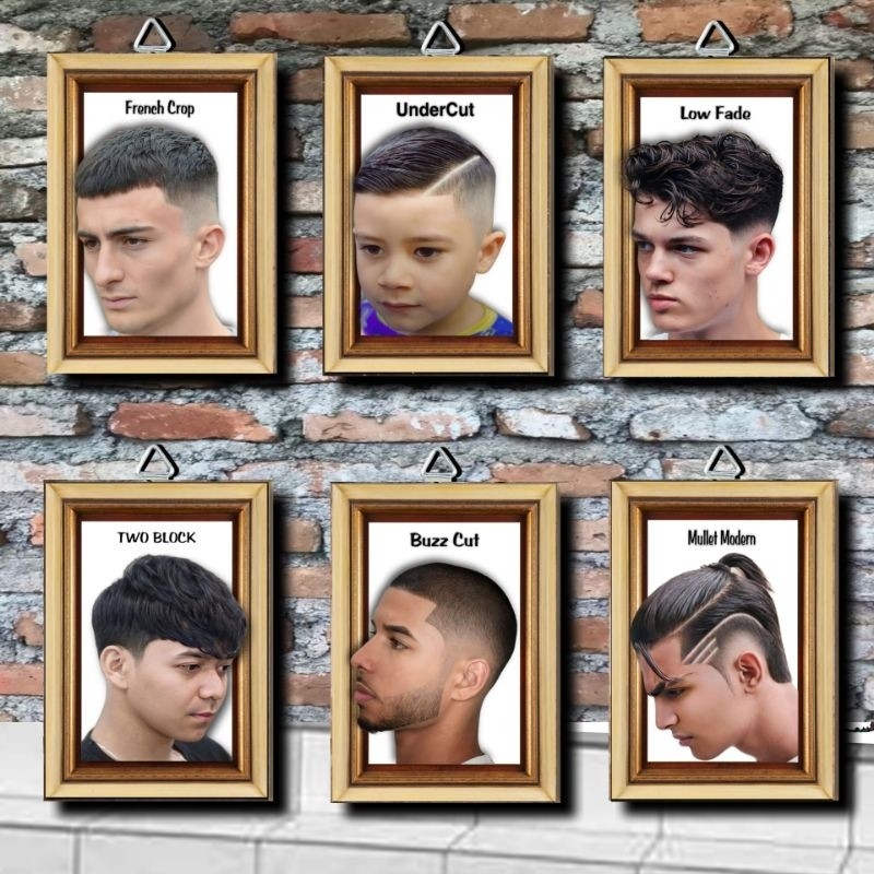 3D MDF WOOD BARBERSHOP SALON WALL DECORATION | Shopee Philippines