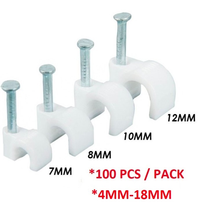 amc888 PVC Clamp ROUND 4MM/6MM/8mm/10mm/12mm/14mm/ 100PCS / PACK CABLE ...