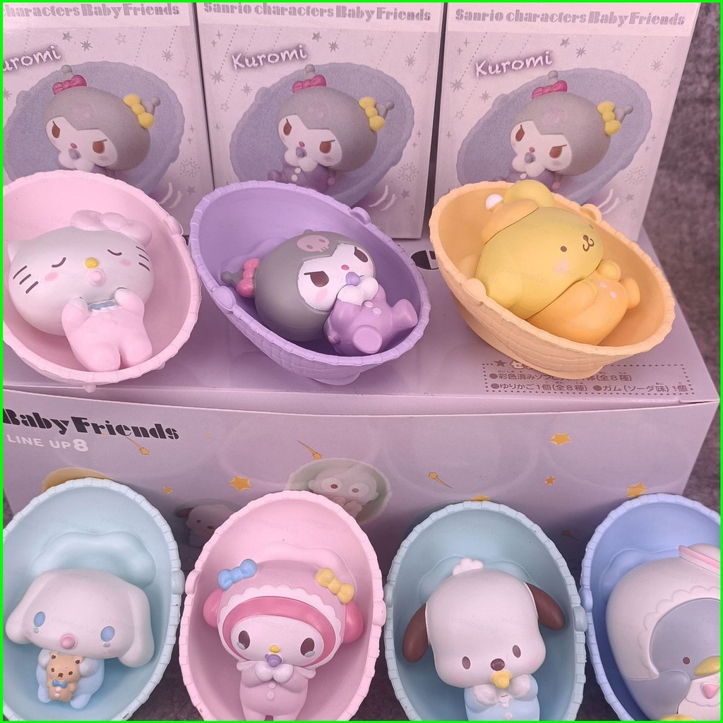 YB1 8pcs Sanrio Action Figure Melody Kuromi Cinnamoroll Ugly fish baby ...