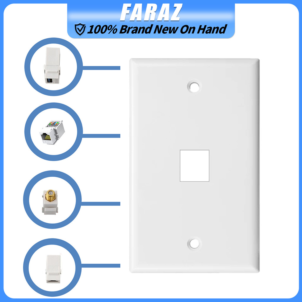Ethernet Wall Plate Keystone Jack Wall Plate Low Profile Ethernet ...