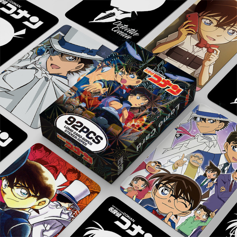 92pcs Holographic Card Conan Edogawa LOMO Card Kudou Shinichi Detective ...