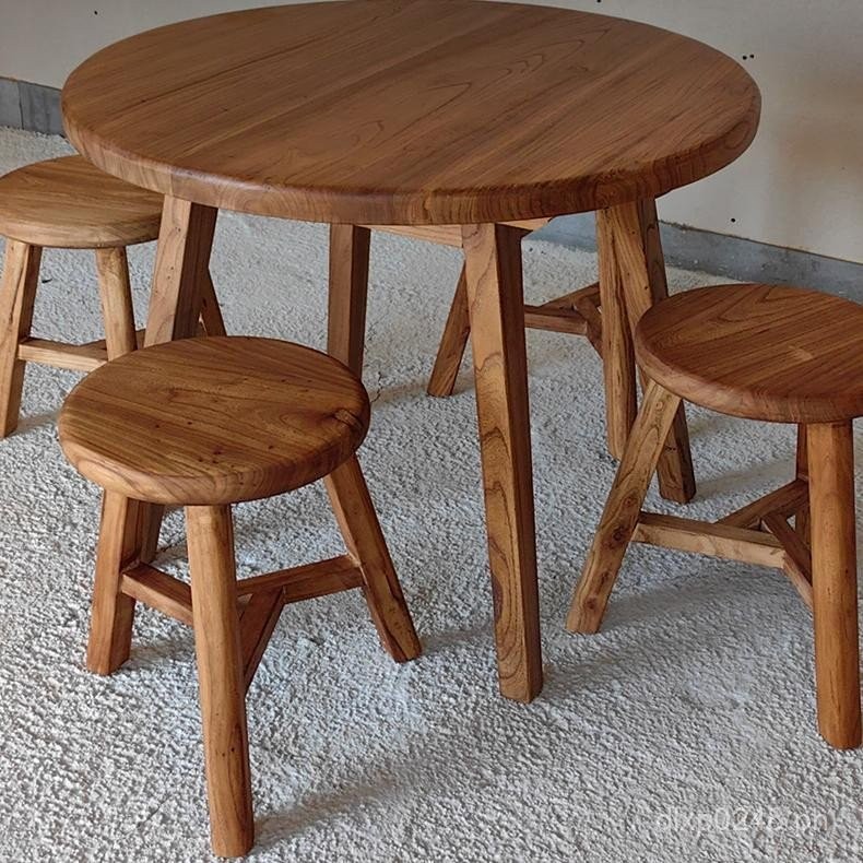 Unique Style Coffee Table Round Table Solid Wood Living Room Modern ...