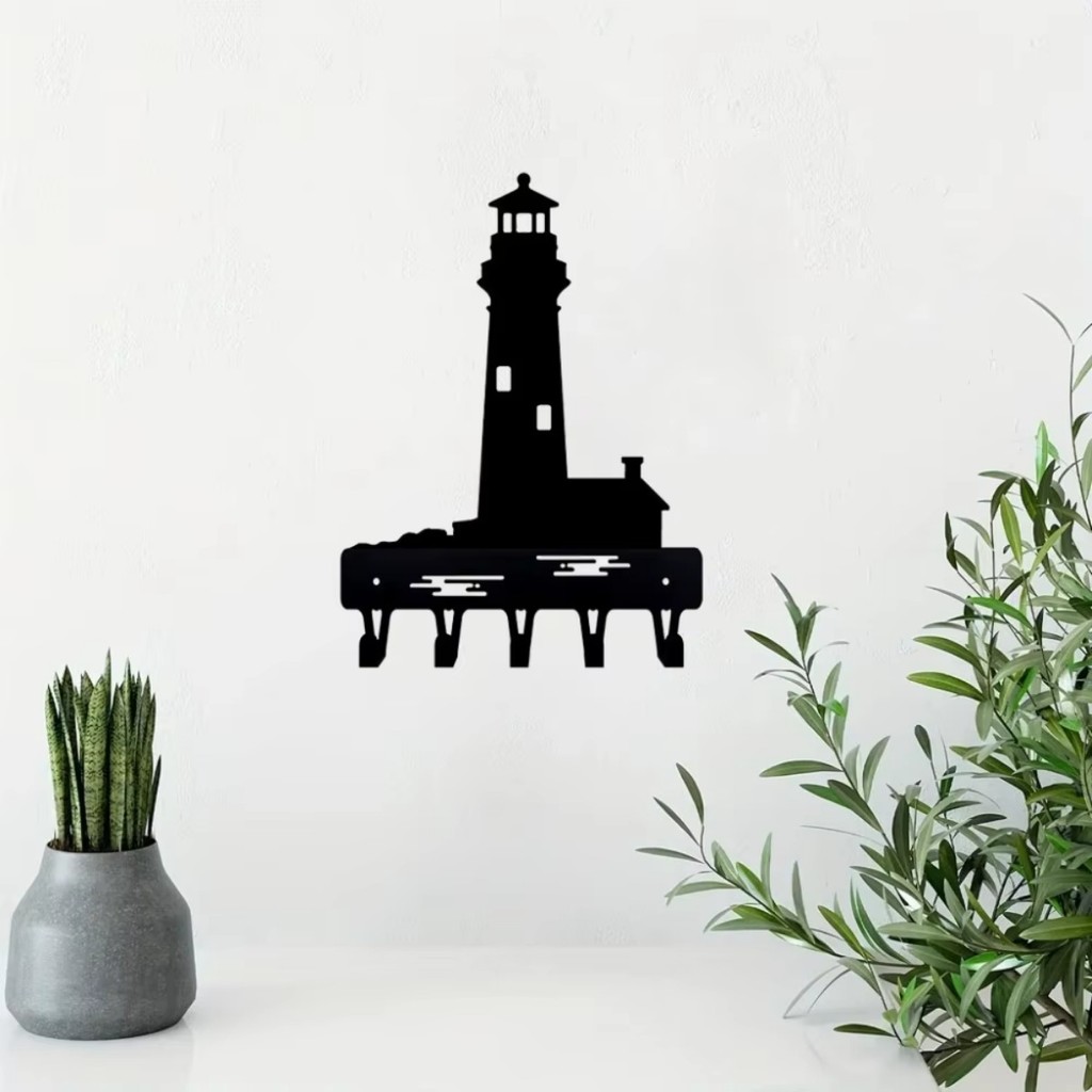 CIFbuy1pc Lighthouse Key Rack Hanger - 6 inch Wide Metal Wall Art for ...