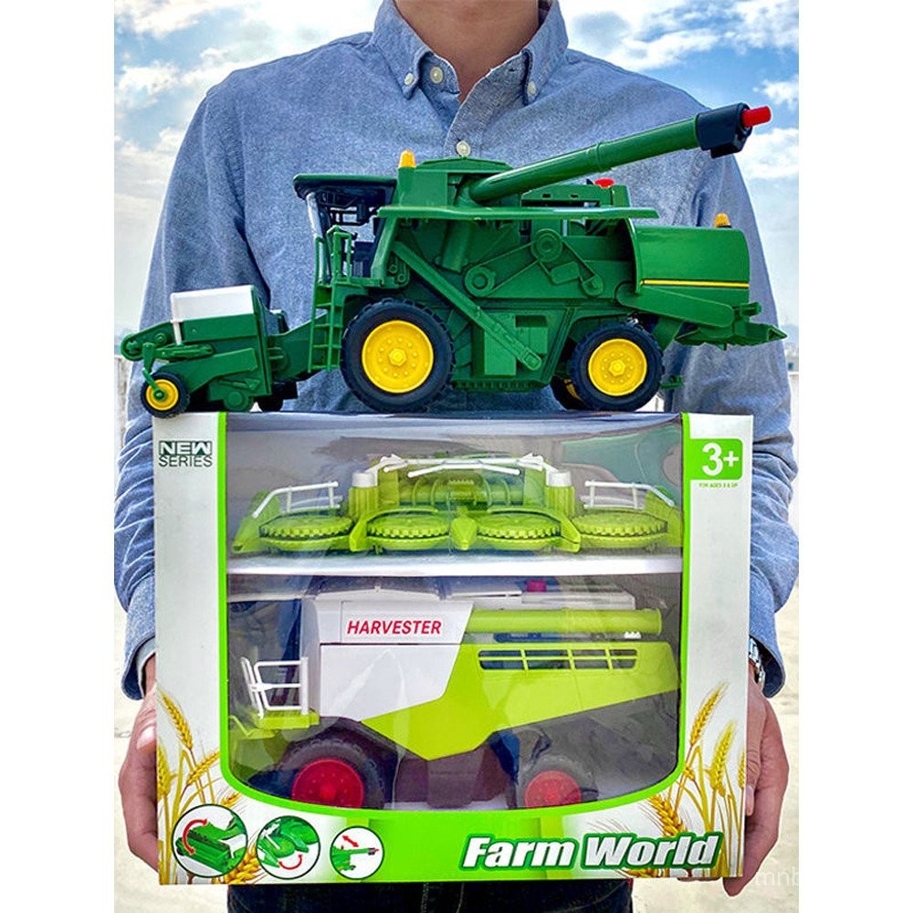 Children's Combined Harvester Model Educational Large Inertia Boys3Sui ...
