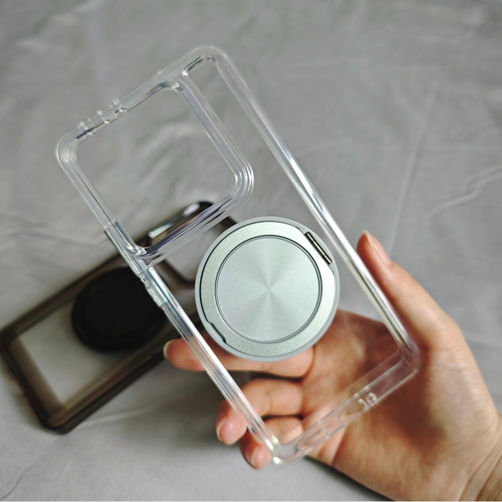 Transparent Metal Bracket Magnetic Charging Case for Xiaomi 14T 13T 12T ...