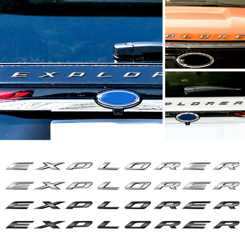 Car Front Hood Logo EXPLORER Emblem 3D ABS Letters Badge Sticker For ...