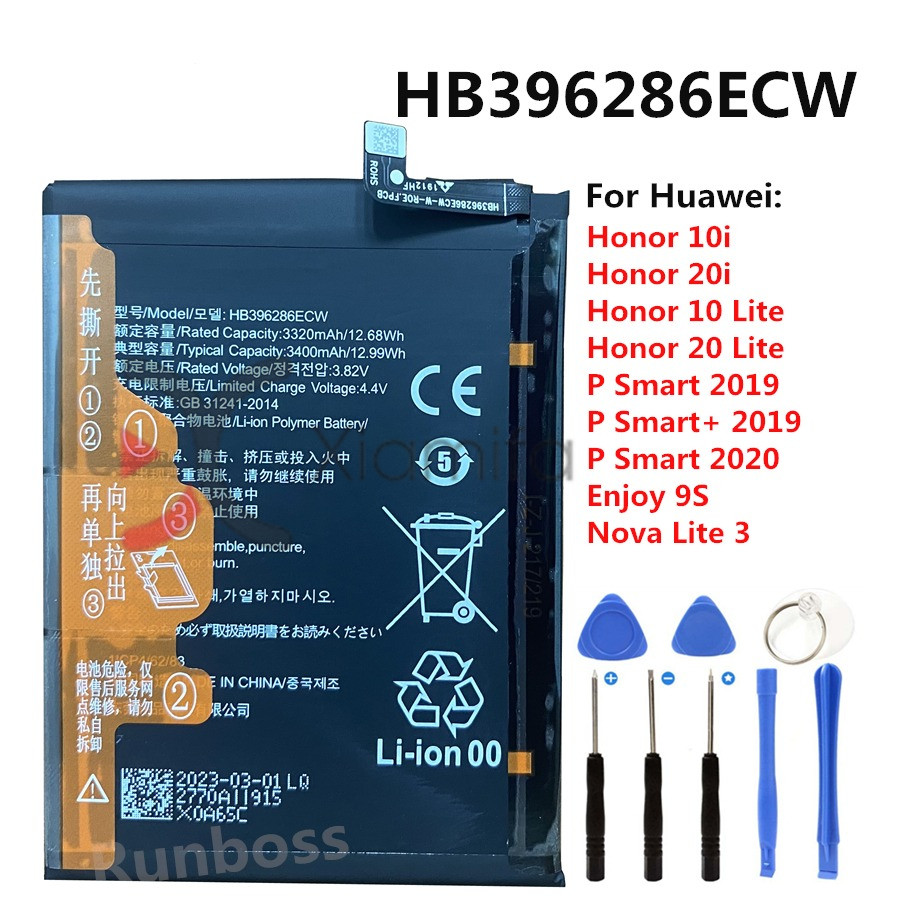 HB396286ECW Replacement Battery for Huawei Honor 10i 20i,10 20 Lite ...