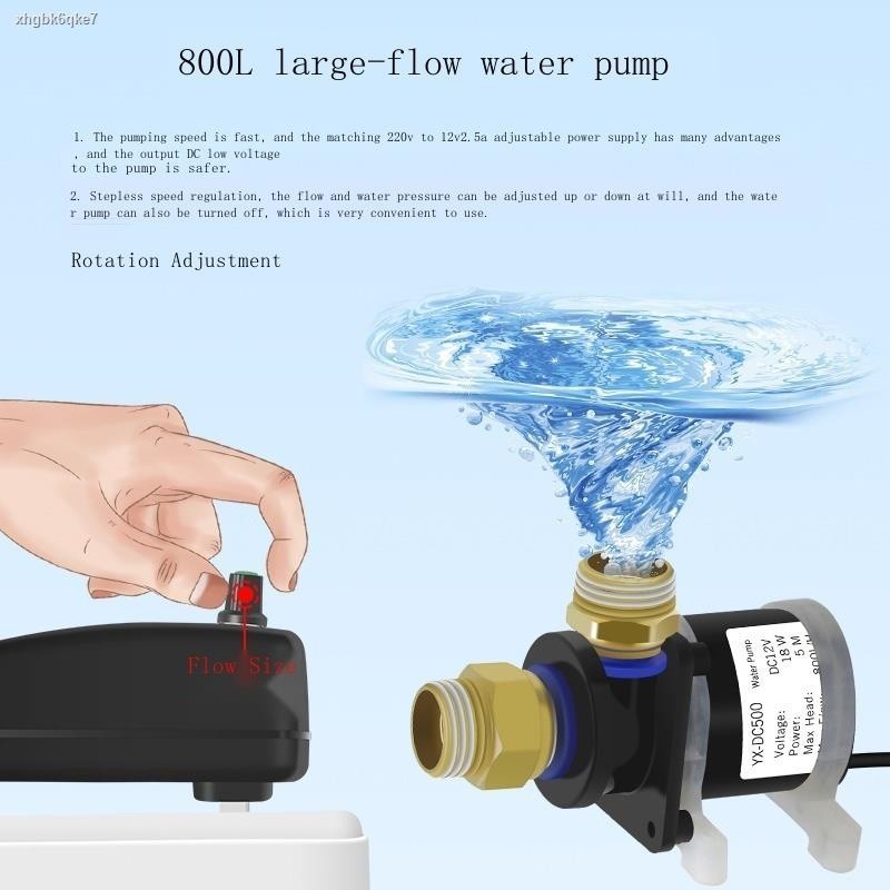 Adjustable speed brushless motor submersible pump DC 12V volt small ...