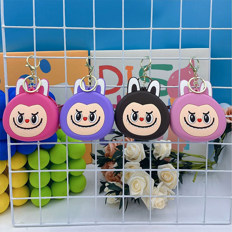 Labubu Cartoon Jelly Colour Cute Coin Purse Silicone Coin Purse Gift ...