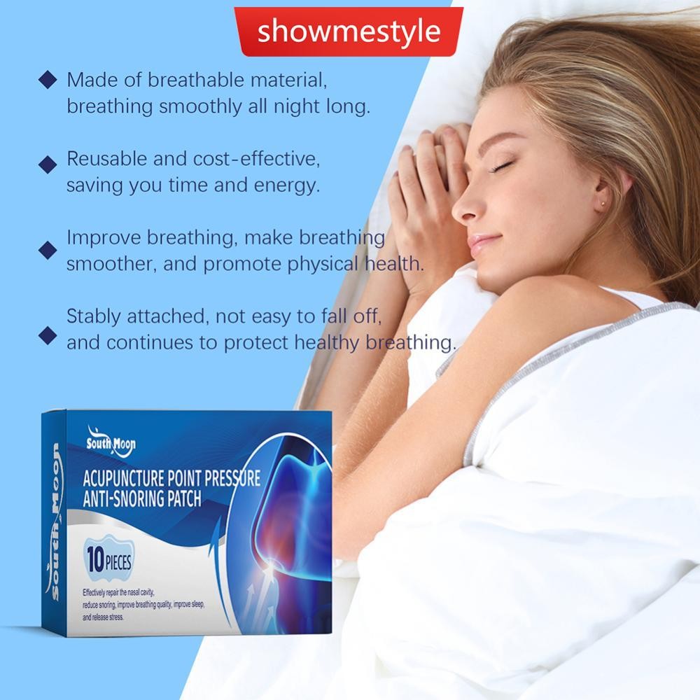 SMS 10Pcs Anti-snoring Nasal Patch for Sleep Breathing Nasal Congestion ...