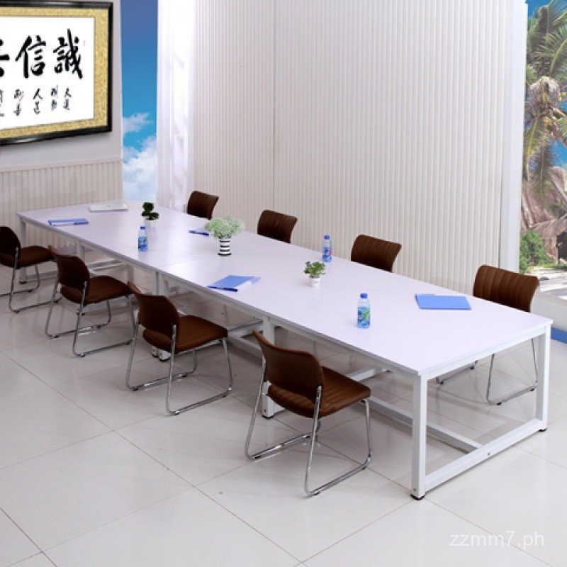 Conference Table Long Simple Office Furniture Simple Workbench Rectangular Training Table Staff ...