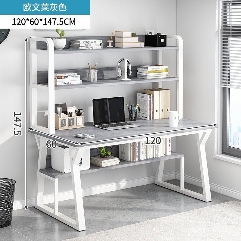 Desk Student Household Study Table Bookshelf Integrated Workbench ... Desk Student Household Study Table Bookshelf Integrated Workbench ...