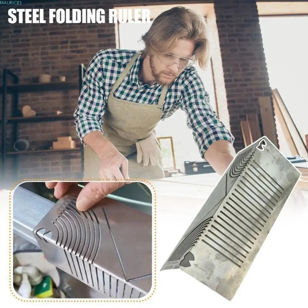 MAURICE1 Square Tube Folding Ruler, Stainless Steel Multifunction Four ...