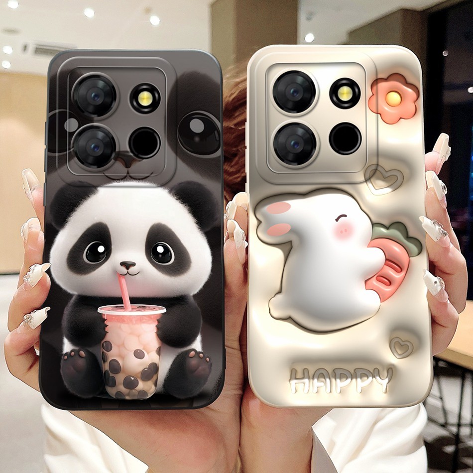 Infinix Smart 7 Plus X6517 Cute Panda Cartoon Soft Silicone Case ...