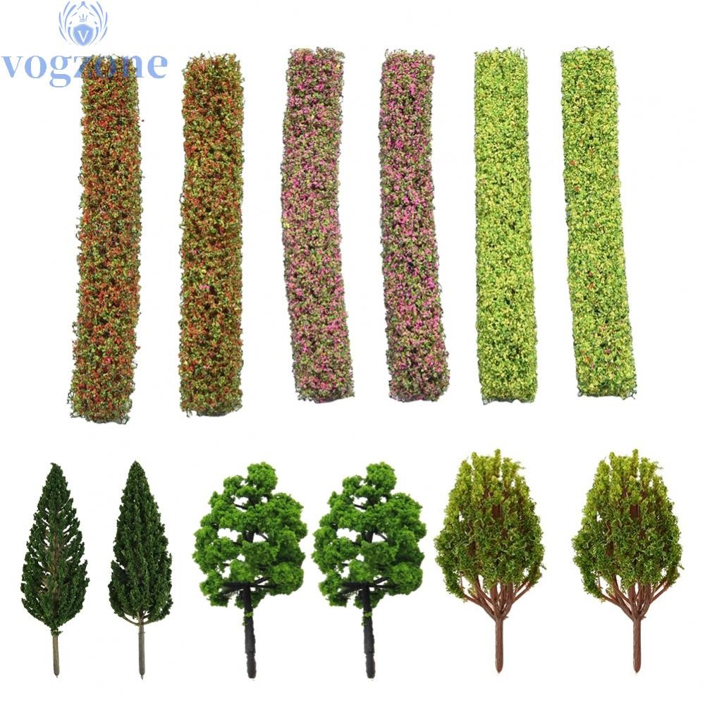 9Pcs Shrub Strips & 6Pcs Miniature Trees for Crafting Detailed Scenery ...