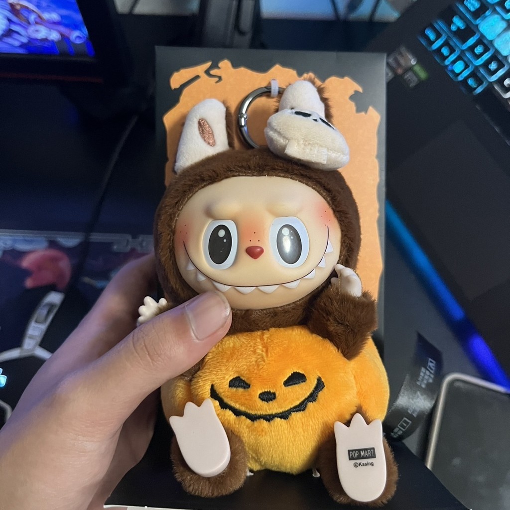 P POP MART POP MART Pumpkin Monster Labu Macaron Vinyl Plush Halloween ...