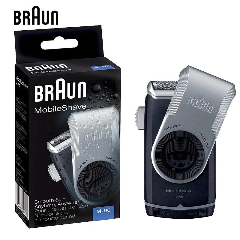 Braun M90 PocketGo Mobile Shaver Battery Powered Electric Travel Shaver ...