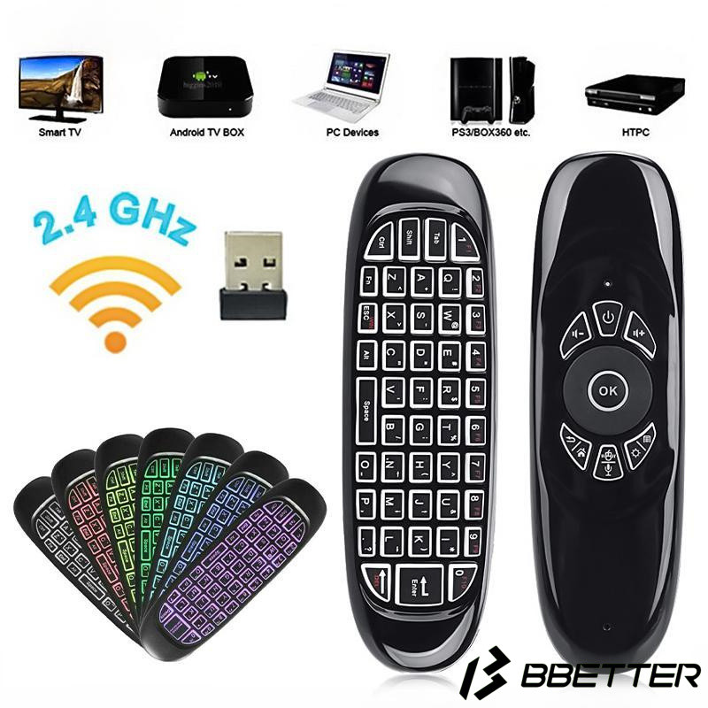 C120 2.4Ghz Portable Wireless Air Mouse With Keyboard Gyroscope Mini ...