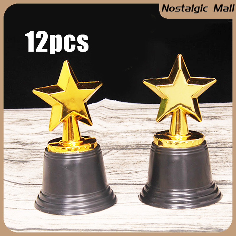 12Pcs Mini Star Plastic Award Trophy Party Trophy Children Winner ...