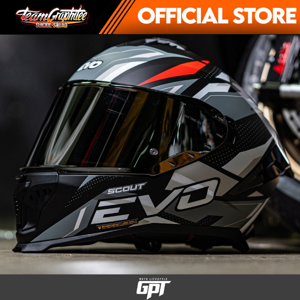 EVO HELMETS SR-X Scout Full Face Dual Visor w/ free clear lens | Shopee ...